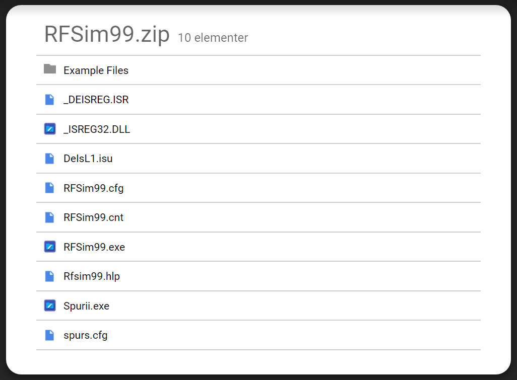 Installation af RFSIM99 på en windows 10